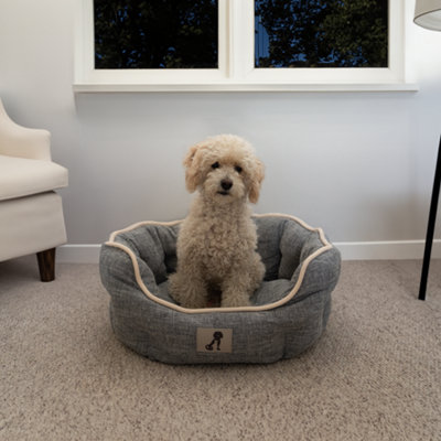 All Pet Solutions Alfie - Grey Soft Dog Bed - Size Large