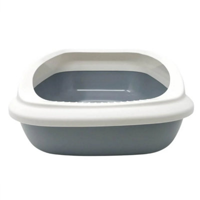 All Pet Solutions Grey Cat Litter Tray with Rim S / L