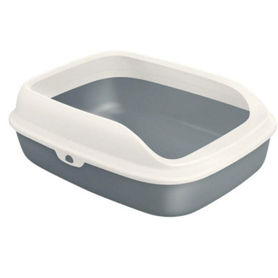 All Pet Solutions Grey Cat Litter Tray with Rim S / L
