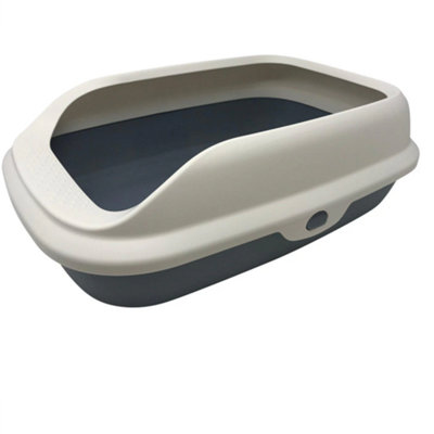All Pet Solutions Grey Cat Litter Tray with Rim S / L