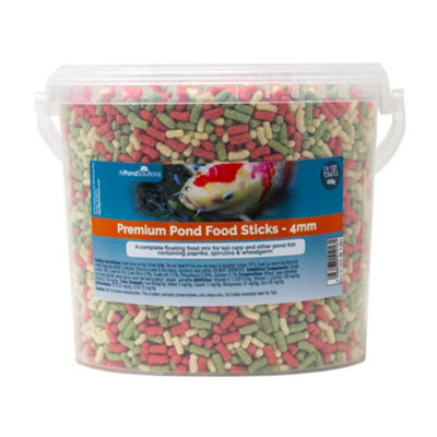 All Pond Solutions Premium Floating Pond Food Sticks - 4mm - 450g