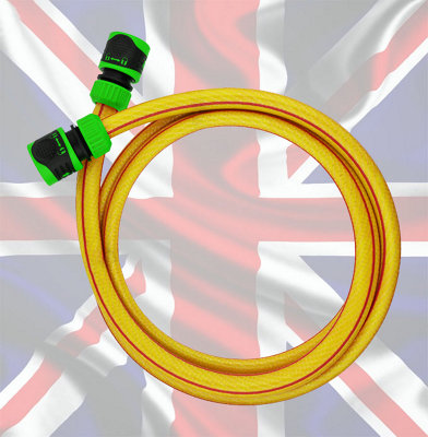 ALL-PURPOSE YELLOW GARDEN HOSE - REINFORCED WITH SNAP-LOCK GREEN ...
