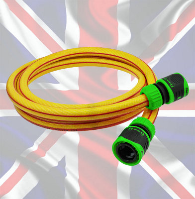 ALL-PURPOSE YELLOW GARDEN HOSE - REINFORCED WITH SNAP-LOCK GREEN ...