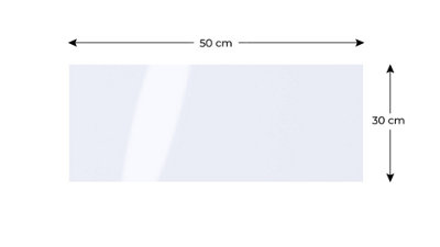 ALLboards 50x20cm magnetic dry-wipe overlay sheet - white