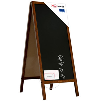 ALLboards Black pavement Chalkboard with wooden frame 150x61cm | DIY at B&Q