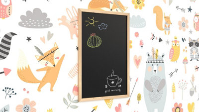 ALLboards Chalkboard 60x40 cm with a wooden frame ECO