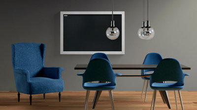ALLboards Chalkboard in white frame 90 cm x 60 cm