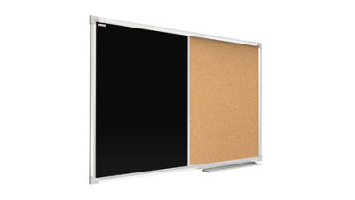 ALLboards Combination Board 2 in 1 Chalkboard & Cork Board with ...