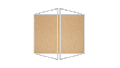 ALLboards Cork Display Case with Aluminium Frame 150x100cm Lockable ...