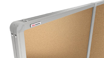 ALLboards Cork Display Case with Aluminium Frame 150x100cm Lockable ...