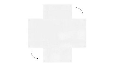 ALLboards Frameless magnetic panel, dry-erase magnetic panel, 60x30 cm