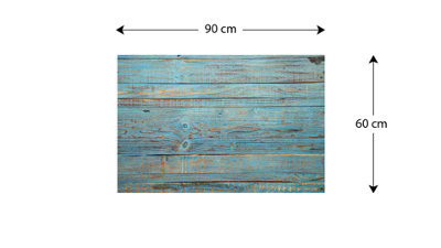 ALLboards Magnetic Boards MetalBoard BLUE PLANKS VINTAGE RETRO 90x60cm ...