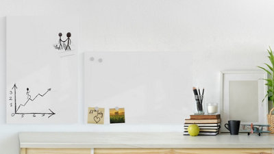 ALLboards Magnetic Boards MetalBoard WHITE CLASSIC WHITE 60x40cm a ...