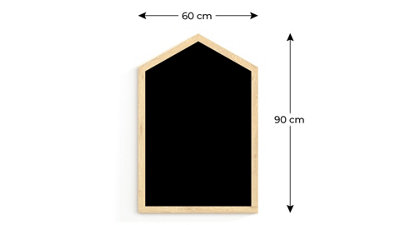 ALLboards Magnetic Chalkboard House Hut Shape Form with Wooden Frame ...