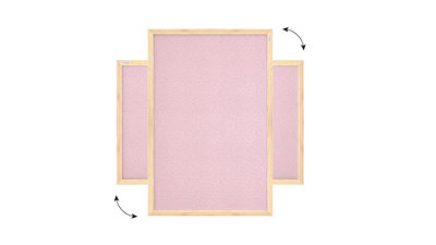 ALLboards Pastel pink cork notice board wooden natural frame 90x60 cm