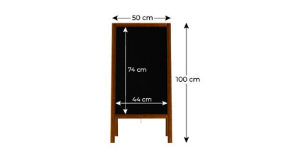 ALLboards Pavement Chalkboard black with wooden frame 100x60cm