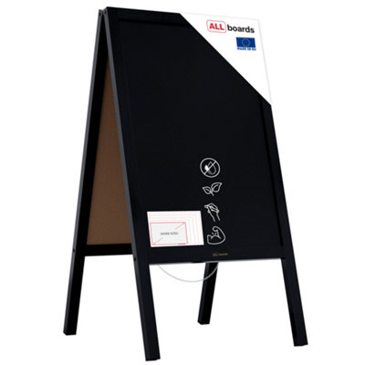 ALLboards Pavement Sign with Black Varnished Wooden Frame 118x61cm ...