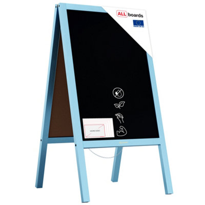 ALLboards Pavement Sign with Blue Varnished Wooden Frame 118x61cm ...