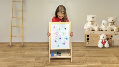 ALLboards Rotating Drawing Board for Children, Chalk and Magnetic ...