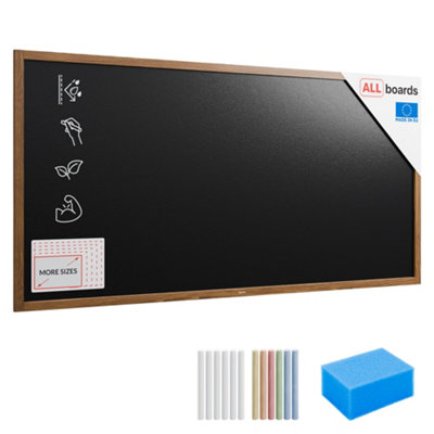 ALLboards Waterproof Chalkboard with Varnished Wooden Frame 200x100cm ...