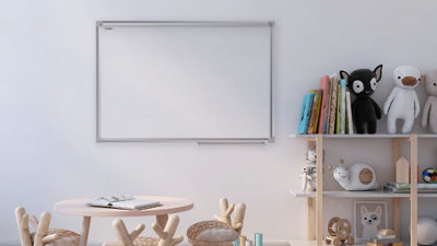ALLboards Whiteboard dry erase magnetic surface aluminium frame 180x90 ...