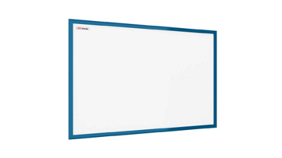 ALLboards Whiteboard dry erase magnetic surface, blue wooden frame ...