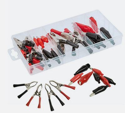 Alligator Clip Set Insulated & Uninsulated Electrical Test Clamps Mix ...