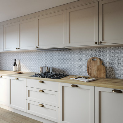 Alloy Florence Tile Kitchen Splashback Panel, Heat Resistant Aluminium ...
