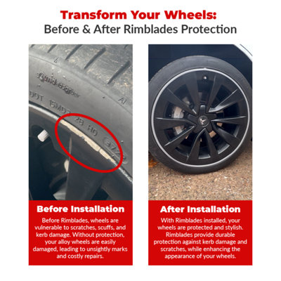 Alloy Wheel Protector by Rimblades Light - Protects from Kerb Rash - Green