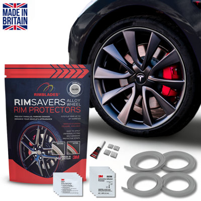 Alloy Wheel Rim Protector by Rimsavers - Protects from Kerb Rash - Grey