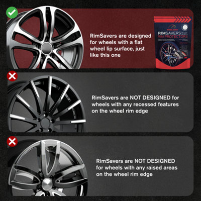 ALLOY WHEEL RIM PROTECTOR BY RIMSAVERS - PROTECTS FROM KERB RASH - RED