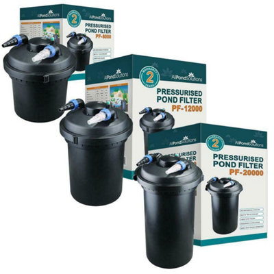 AllPondSolutions 8000L Pressurised Pond Filter 11w UV PF-8000 | DIY at B&Q
