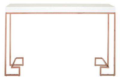 Allure Rose Gold Angled Legs Console Table