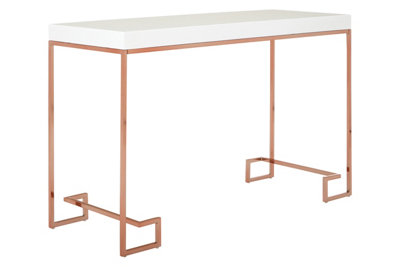 Allure Rose Gold Angled Legs Console Table