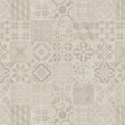 Almeria Light Victorian Vinyl by Remland (2m x 4m)
