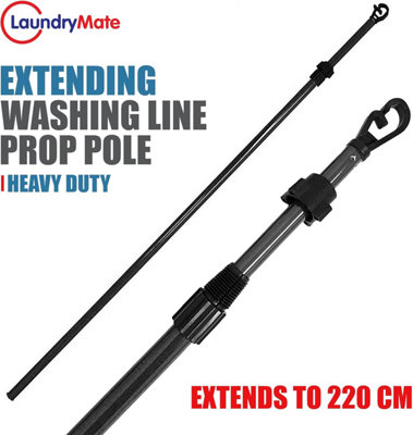 Almineez 2 Galvanised Washing Line Prop Outdoor Galvanised Extendable ...