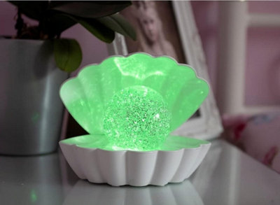 ALMINEEZ ATTRACTIVE CLAM GLITTER SEA SHELL PEARL COLOUR CHANGING LAMP ...