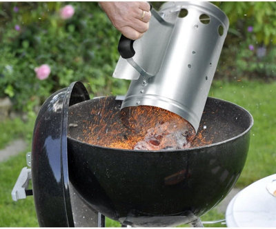 Almineez Charcoal Chimney Starter BBQ Grill Lighter Barbecue Fire ...
