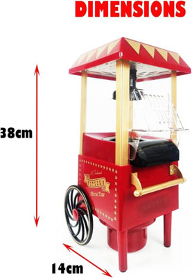 Almineez Retro Carnival Popcorn Maker Electric Fairground Popcorn ...