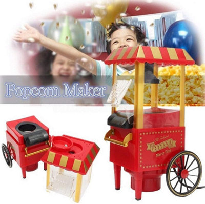 Almineez Retro Carnival Popcorn Maker Electric Fairground Popcorn ...