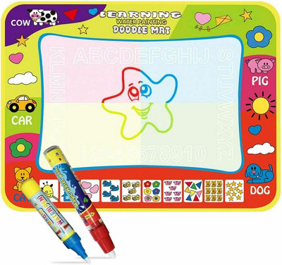 Almineez Water Magic Doodle Mat, Drawing Painting Mat with 2 Magic Pen ...