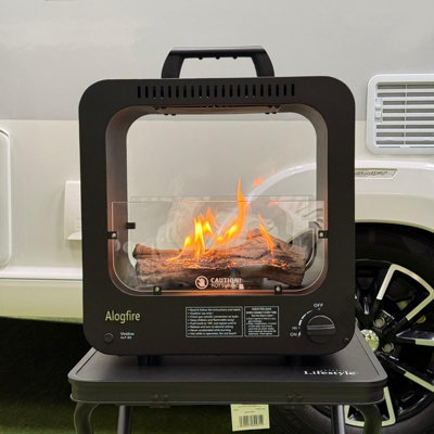 Alogfire Time Tunnel Portable Outdoor Gas Fireplace 2.75kW with Log ...