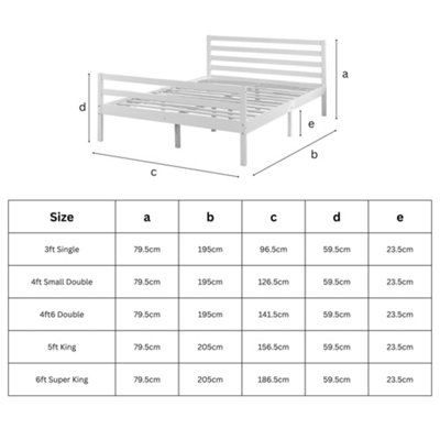 Alpine Bed Frame in White Finish