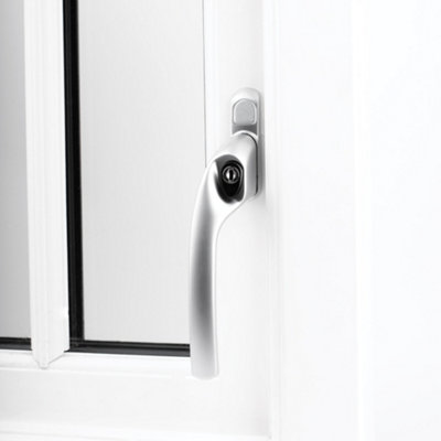 Alpine Espag Window Handle - Satin Chrome (Left Hand) | DIY at B&Q