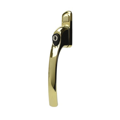 Alpine Inline PVC or Timber Espag Window Handle - Polished Gold (Non ...
