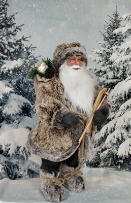 Alpine Santa Traditional Standing Father Christmas With Glasses ...