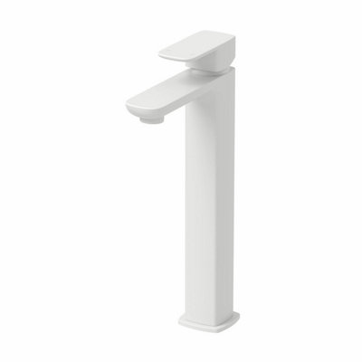 Alpine Tall Basin Mixer Tap - High Rise Countertop Square Single Lever ...