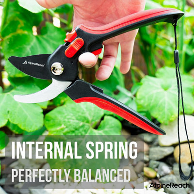 AlpineReach Bypass Secateurs for Gardening, Sharp Ergonomic Pruning ...
