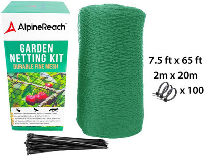 AlpineReach Garden Netting and Bird Netting Kit 2m x 20m Extra Strong ...