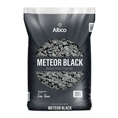 Altico Meteor Black 10-20mm Black Coloured Chippings Large Bag